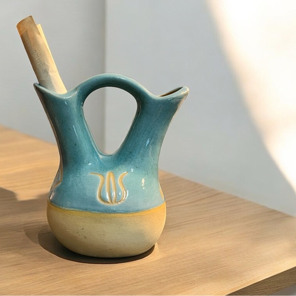 Art | Vintage Native American Wedding Vase Pottery With Scroll | Poshmark